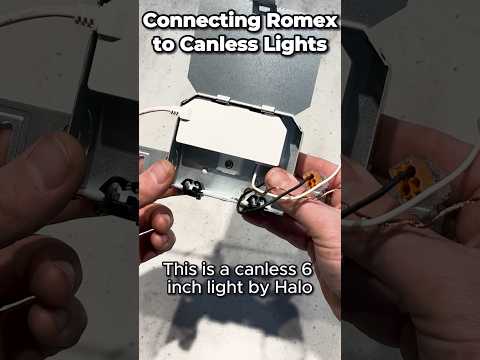 Connecting Romex to Fancy 6” Halo Lights #canlesslighting #diy #homeimprovement