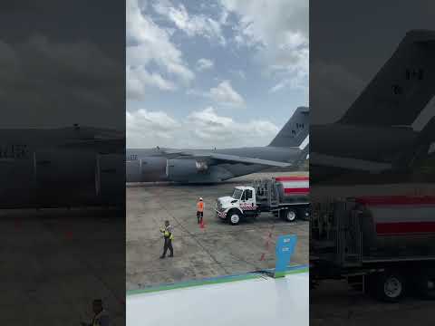 Canadian plane SDQ airport #shorts #viral #vlog #flightattendant #contentcreator #azafata #airforce