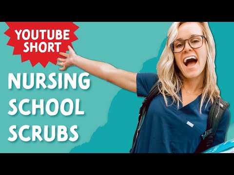 Student Scrubs vs RN Scrubs #shorts #nursingschool #nursingstudents