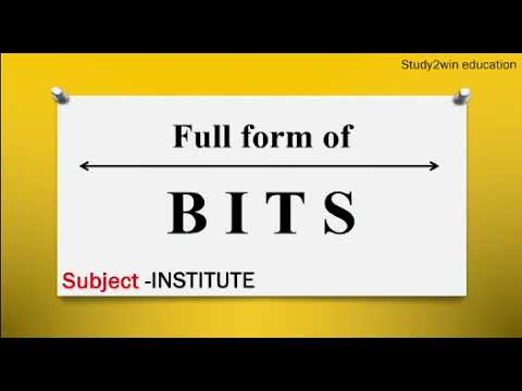BITS ka full form | Full form of BITS in English | Subject - INSTITUTE