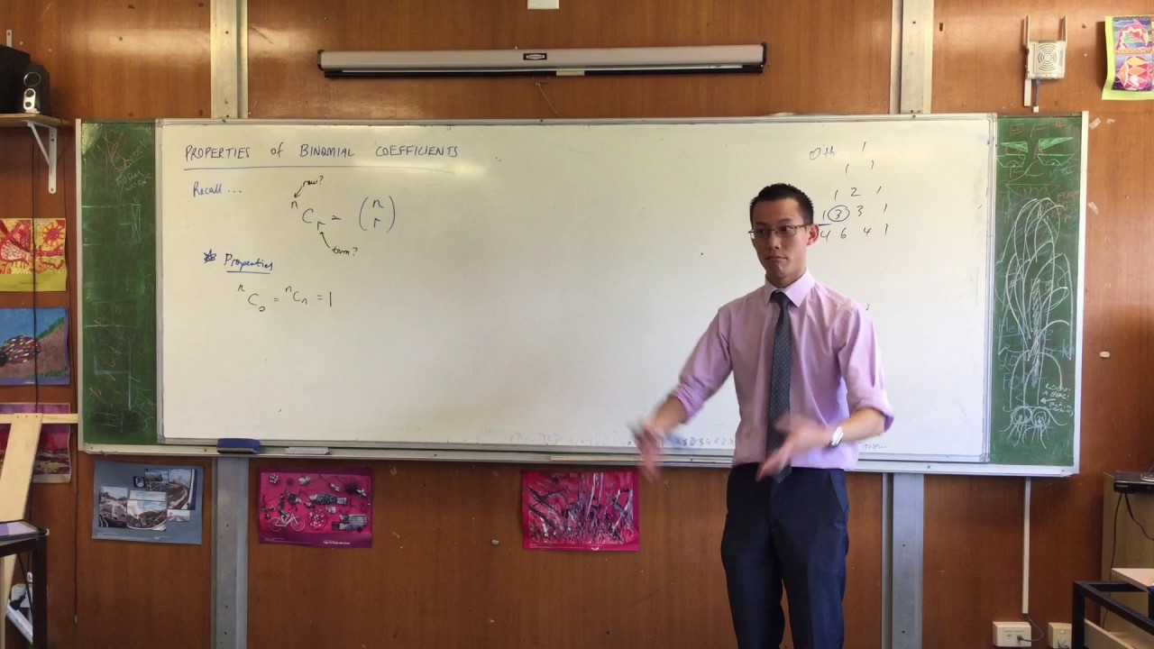 Properties of Binomial Coefficients (1 of 2: Symmetry & Row Totals)