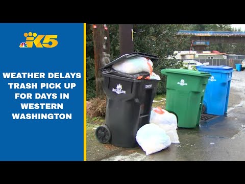 Snowy weather delays trash pick up for multiple days around western Washington