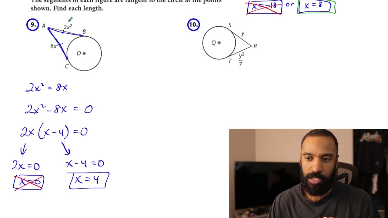Tangents and Circumscribed Angles (practice problems)