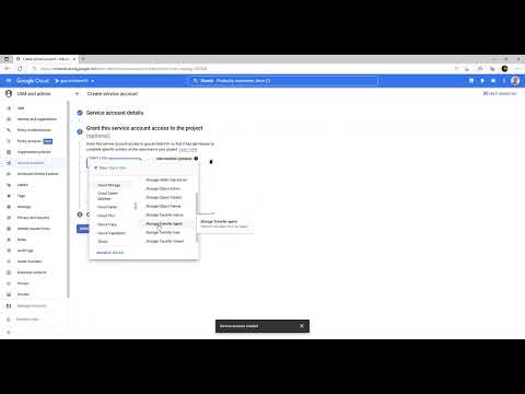 GCP Service Account creation & assigning Permissions