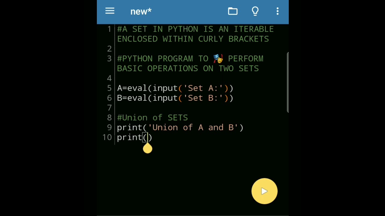 #Basic_operations on #Sets #Intersection #Union #Difference #Symmetric_Difference #Part1  #Python