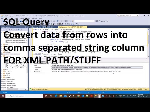 SQL Query | How to convert data from rows into comma separated single column | FOR XML PATH | STUFF