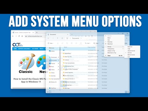 Add Additional Functionality to Your Windows System Menus with Menu Tools