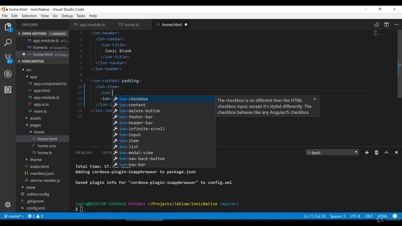 Using InAppBrowser to Open Urls - Add Native Features To Ionic Apps with Ionic Native