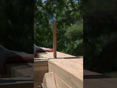 Ain't no school like old school (timber frame peg driving)