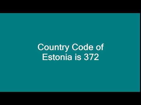 Country Code of Estonia is 372