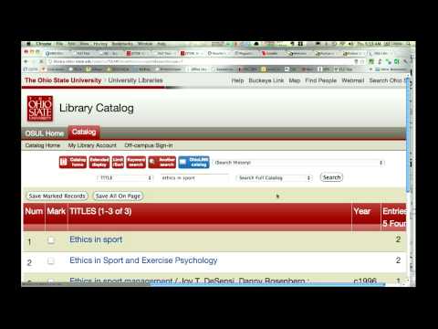 English 110: Research with The Ohio State University Library Web Site