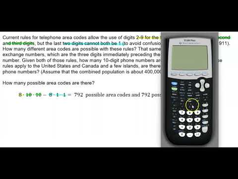 Math 14 4.4.21 How many different area codes are possible with these rules?