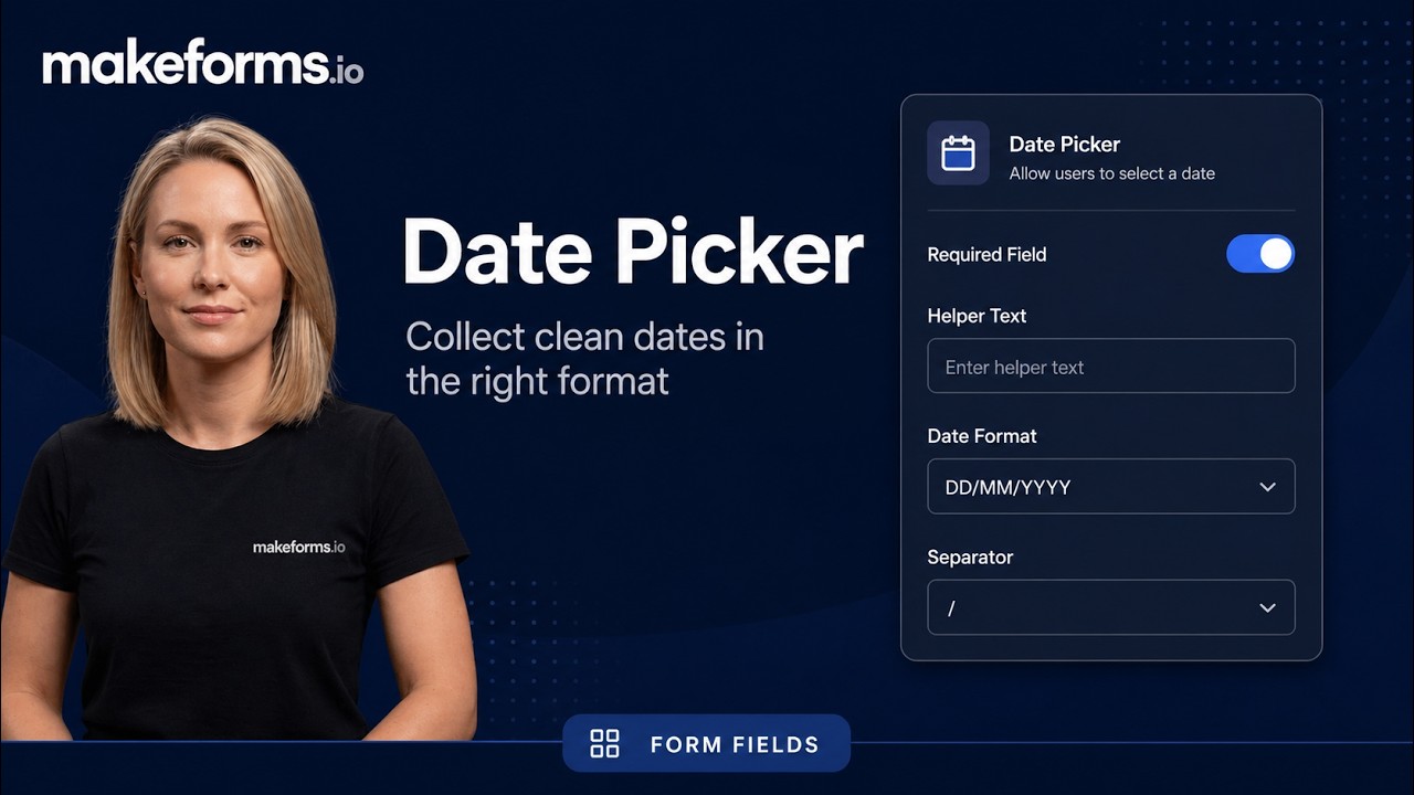 How to Set Up the Date Picker Field in MakeForms (Full Tutorial)