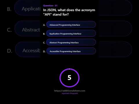 In JSON what does the acronym API stand for