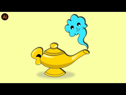 Illustrator Tutorial - Genie lamp Design in Adobe Illustrator