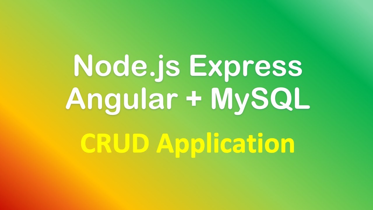 Angular 8 + Node.js Express + MySQL example: CRUD Application