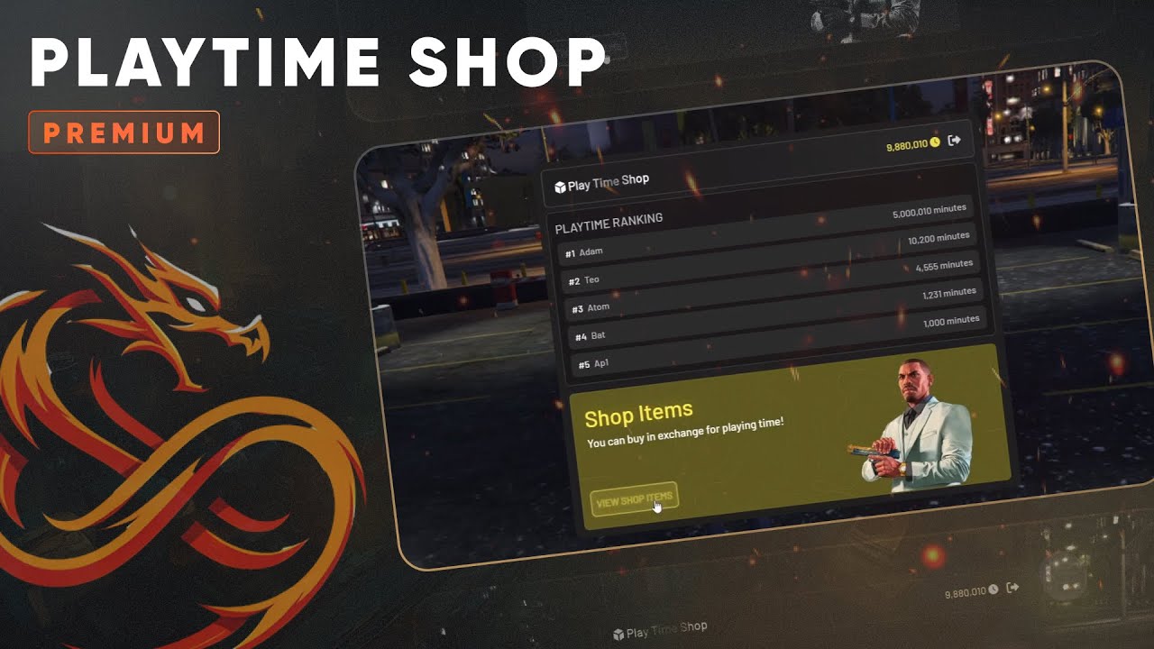 [ESX] Infinity - Playtime Shop - FiveM Releases - Cfx.re Community