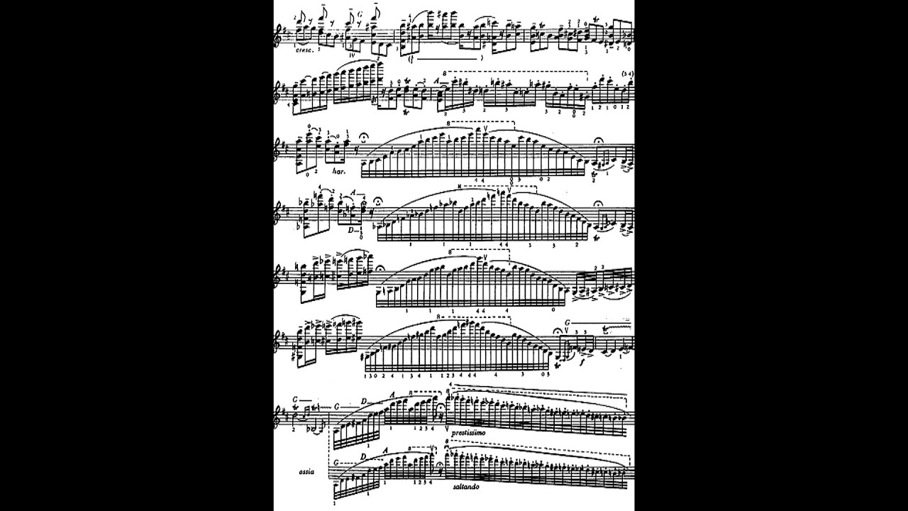 Paganini - Violin Concerto No.1 (score 4K) | Gibboni