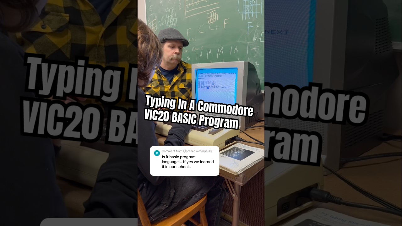Typing in a Commodore VIC20 BASIC program from the user guide #retrocomputing #80s #programming
