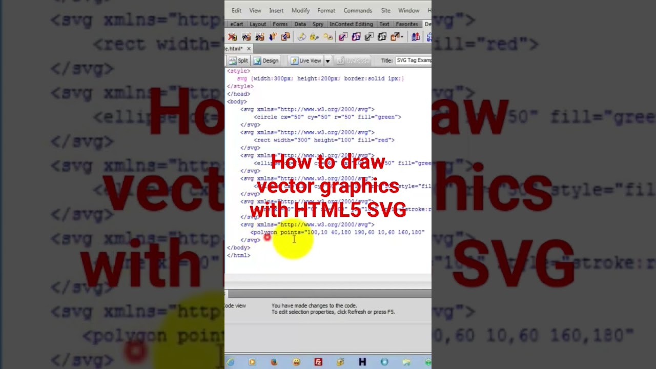 How to draw vector graphics with HTML5 SVG?