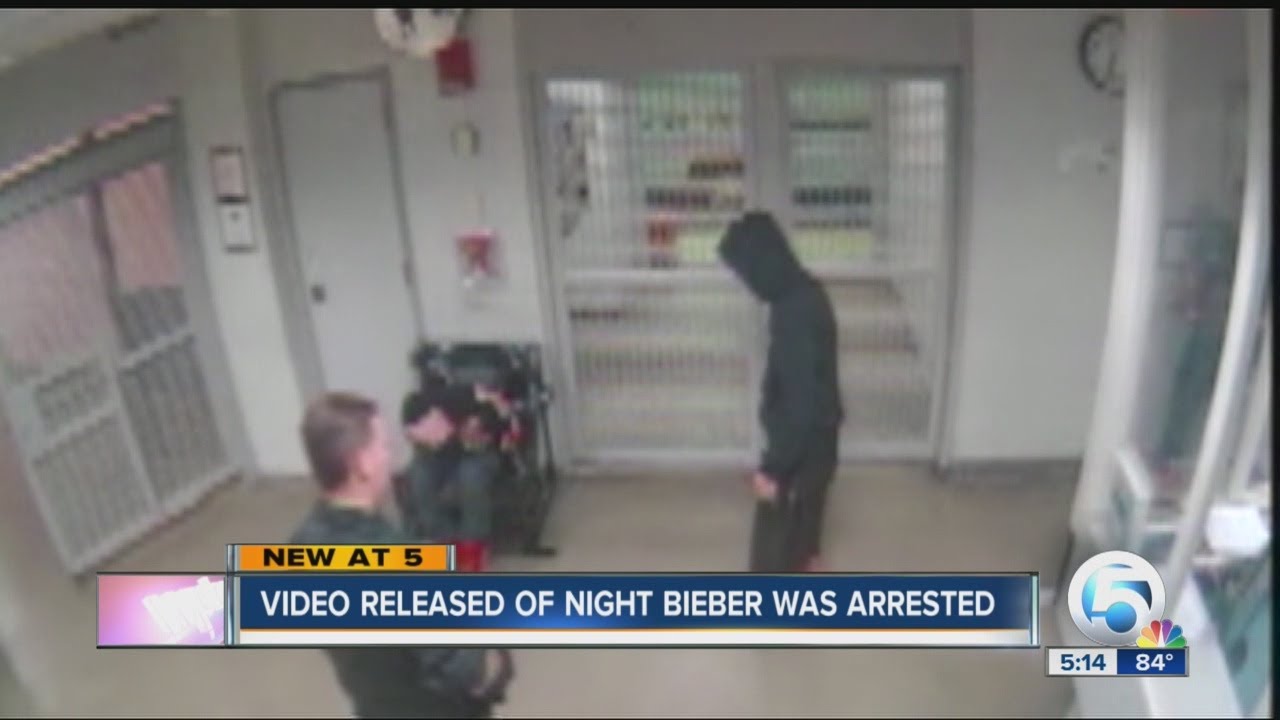 Video released of night Bieber was arrested
