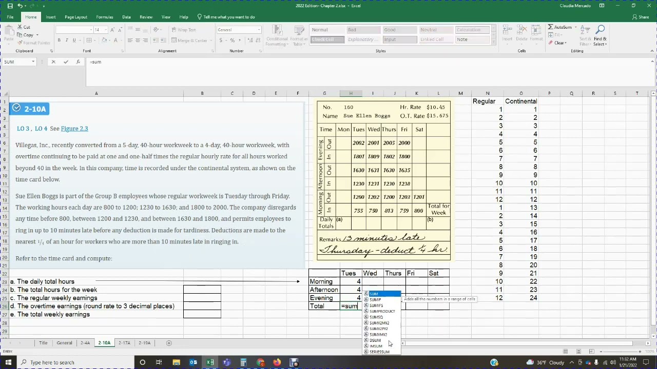 Payroll 2022- Problem 2-10A