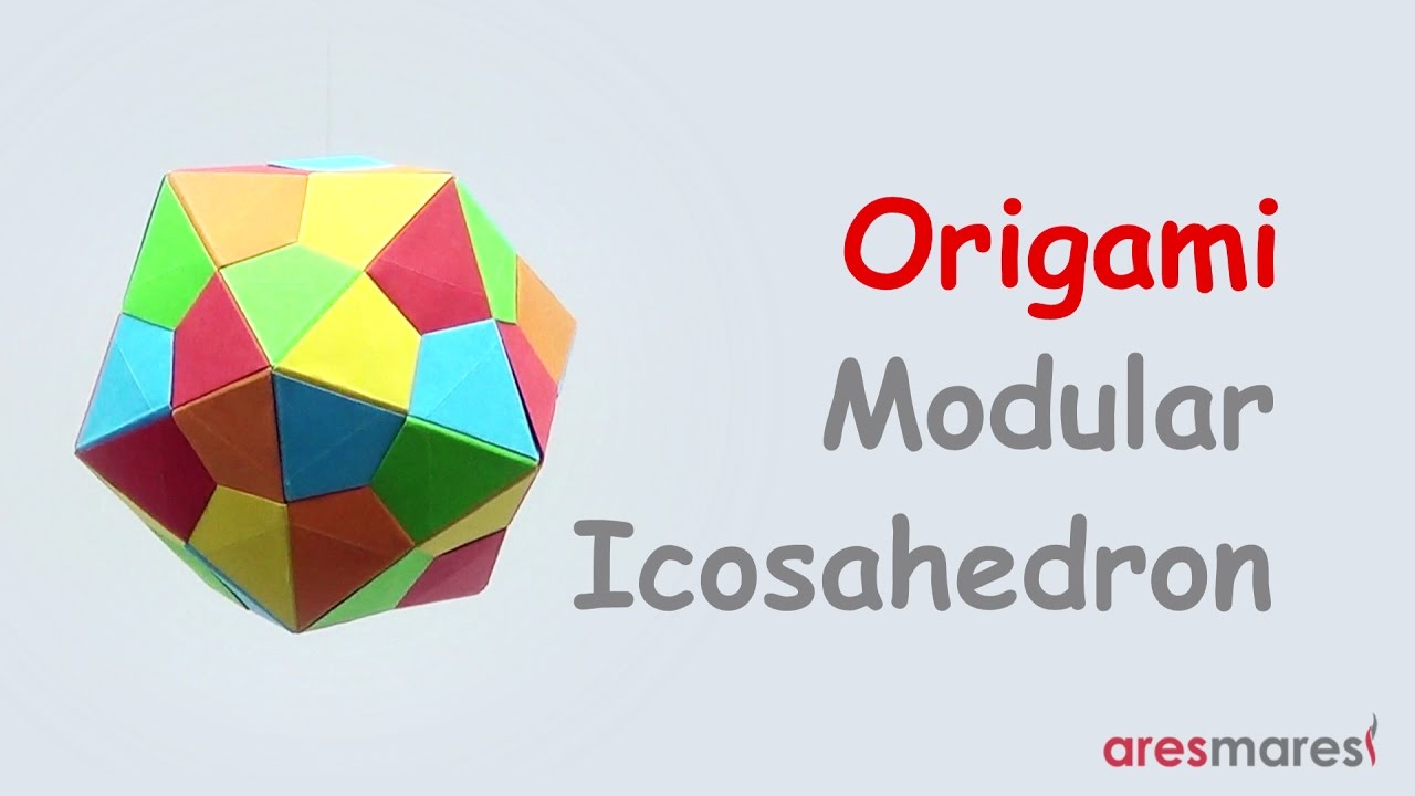 Origami Triangle Edge modules Icosahedron (intermediate - modular)