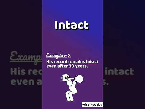 INTACT meaning in hindi with two examples | #englishlearning #shorts #vocabulary