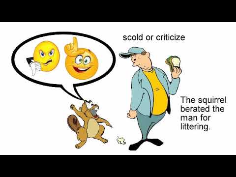 berate meaning | Vocabulary for Kids | Children's Dictionary | Learn English Vocabulary