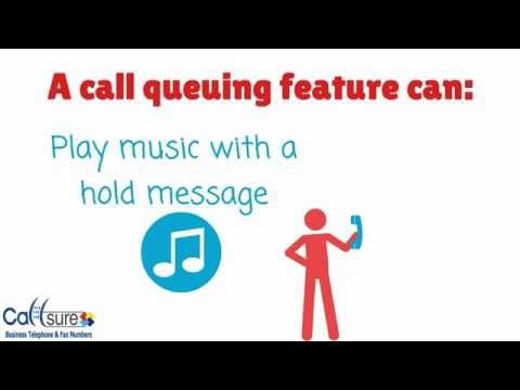 What is a call queue feature on our telephone number packages?