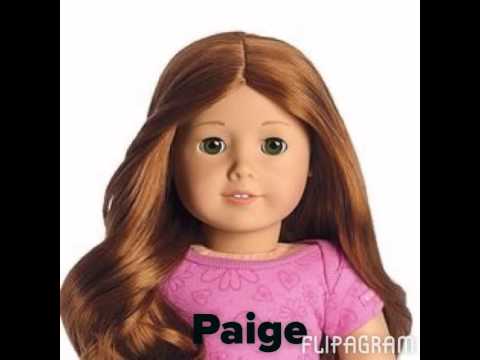 American girl dolls I recommend and the names.