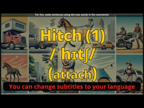 Hitch meaning (attach) with 5 examples