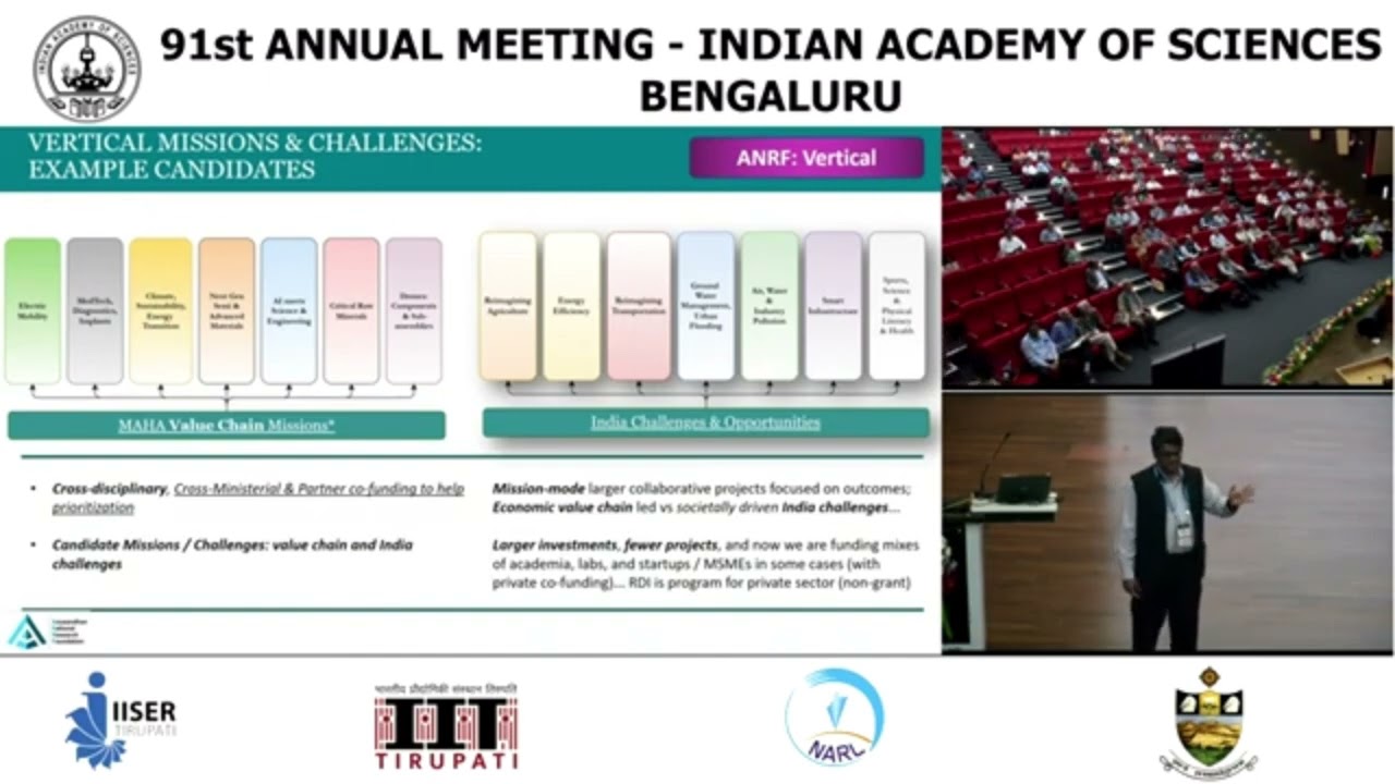 Dr. Shivkumar Kalyanaraman, CEO, ANRF, explains Key initiatives at Indian Academy of Sciences