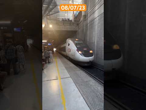 TGV inoui double decker train approaching chessy station Disney land Paris #trains #passengertrain