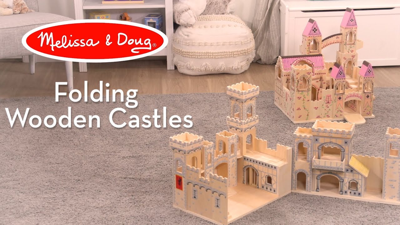 Melissa & Doug Folding Wooden Castles