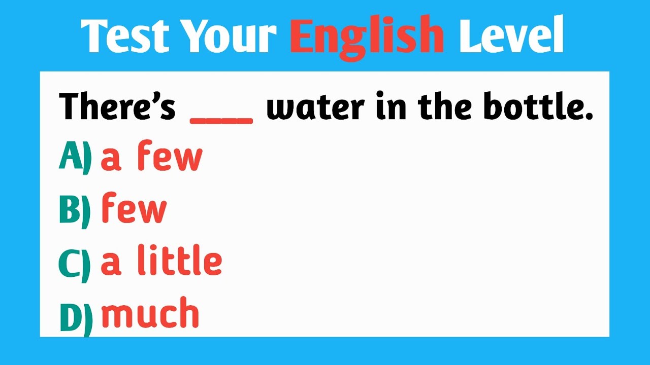 QUANTIFIERS: few, many, much, little, a lot of| English Grammar Quiz |