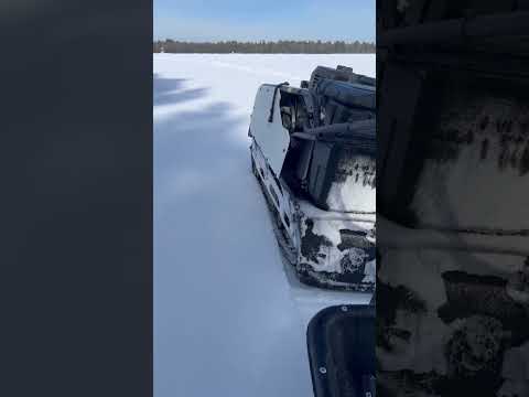 SNOWDOG DEEP SNOW #icefishing #shorts #ytshorts #snowdog #panfish #walleye #upnorth #northeast #nfl