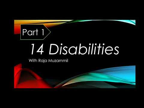 Types with definitions of Disabilites, Part 1