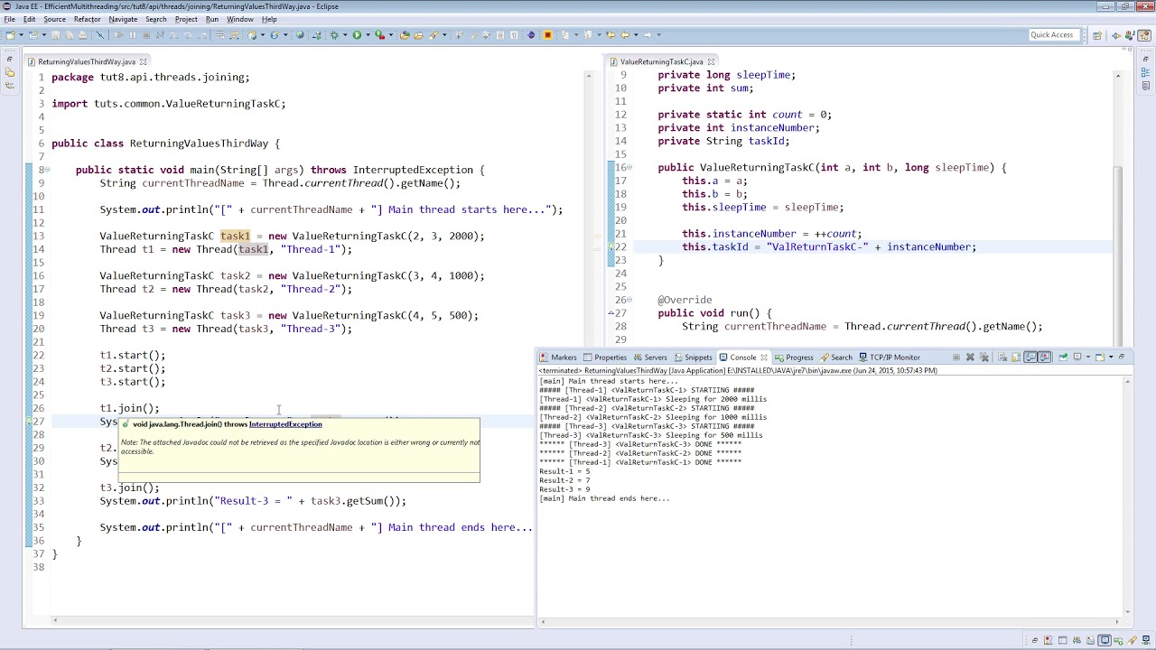 Returning Values From Normal Threads - Third Way  : Efficient Java Multithreading with Executors