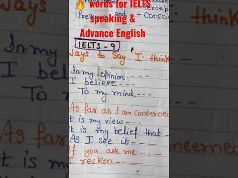 #shorts Synonyms of "I think"for #IELTS speaking & Advance English.
