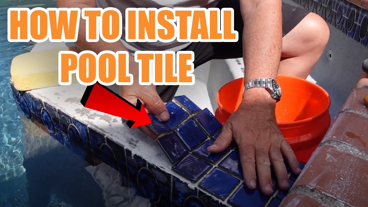 DIY: HOW TO INSTALL POOL TILE BY YOURSELF FT.POOL EXPERT!! EP 49