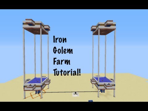 Fully Automatic Iron Golem Farm Minecraft Project