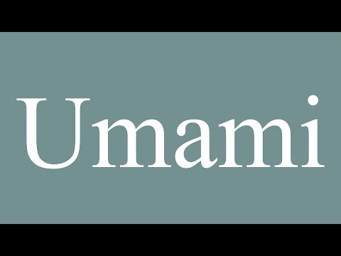 How to Pronounce ''Umami'' Correctly in French