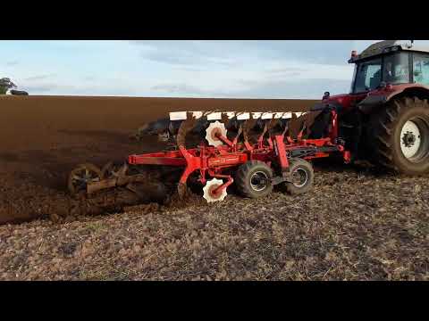 Massey Ferguson 7722 ploughing in norfolk