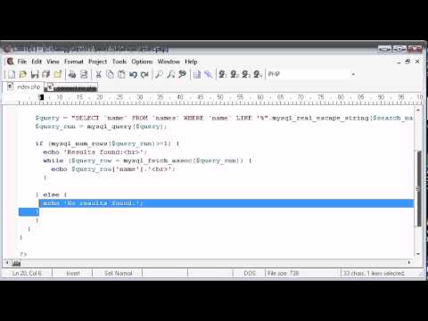 Learn Beginner PHP Tutorial 133 LIKE With a Search Engine Example Part 4 - Mind Luster