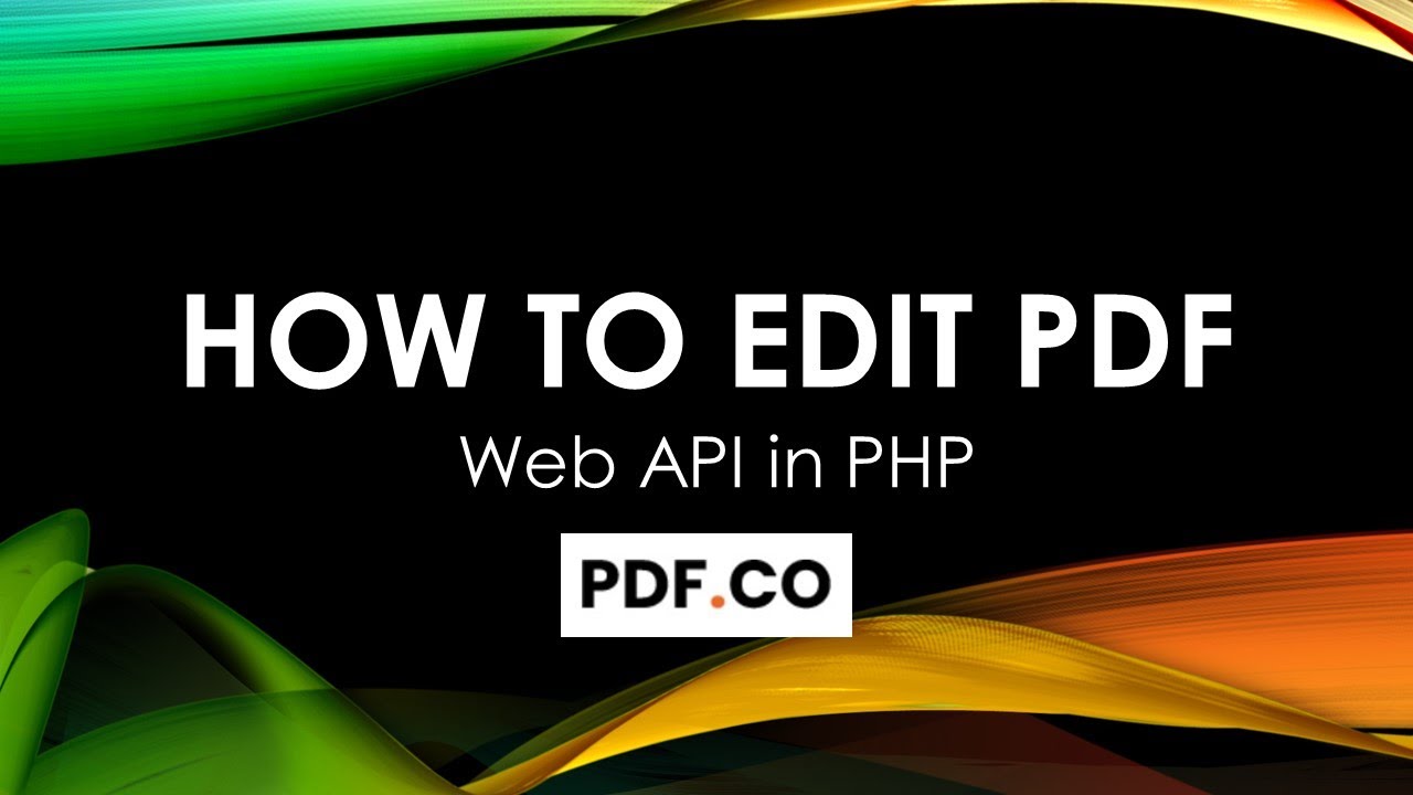 How to Edit PDF in PHP using PDF.co Web API