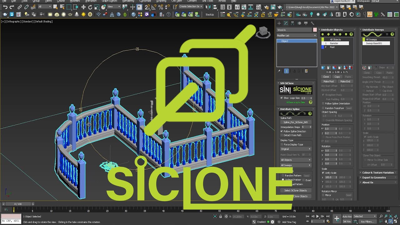 Making a handrail with SiClone