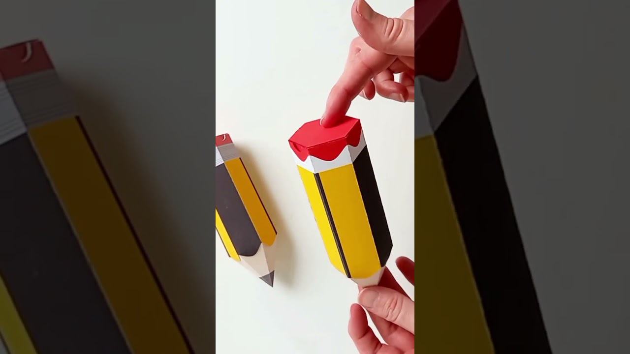 School Pencil Favour Boxes! 🎁 #pdf #papercraft #favourboxes #backtoschool #teachergift