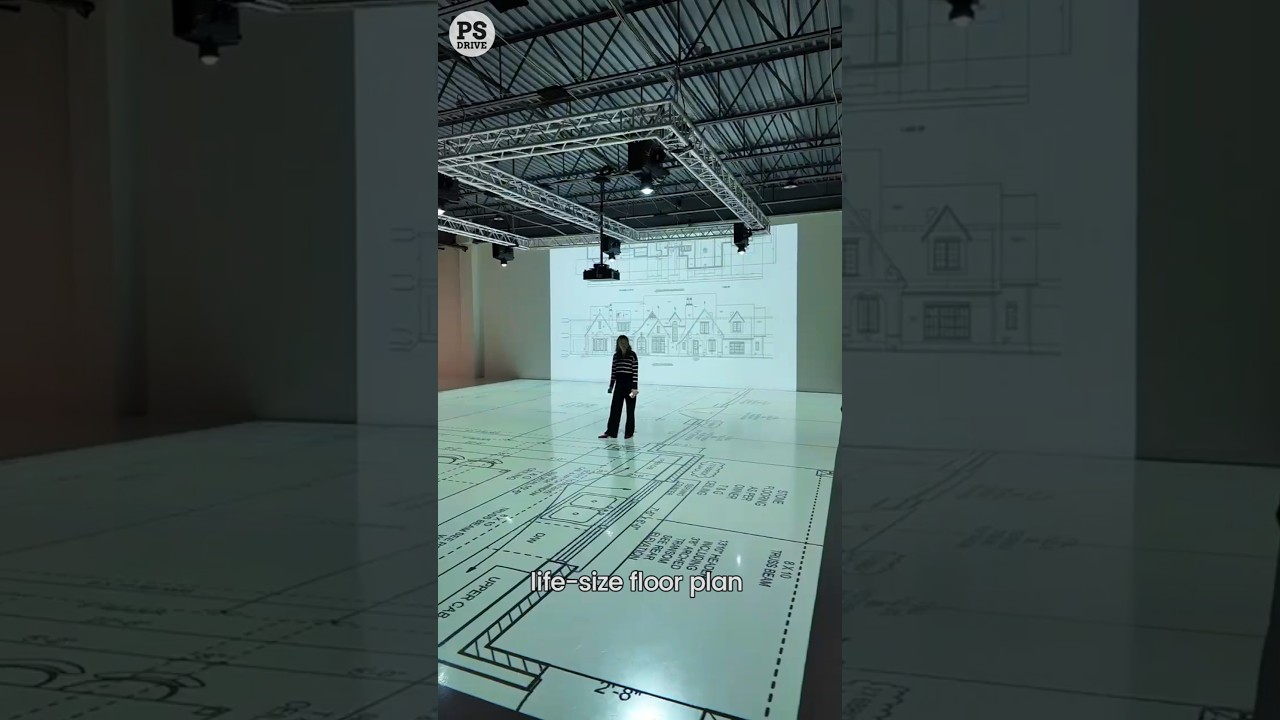 Walk Through Your Future Home with Life-Size Floor Plan Projection #homedesign #floorplan #shorts