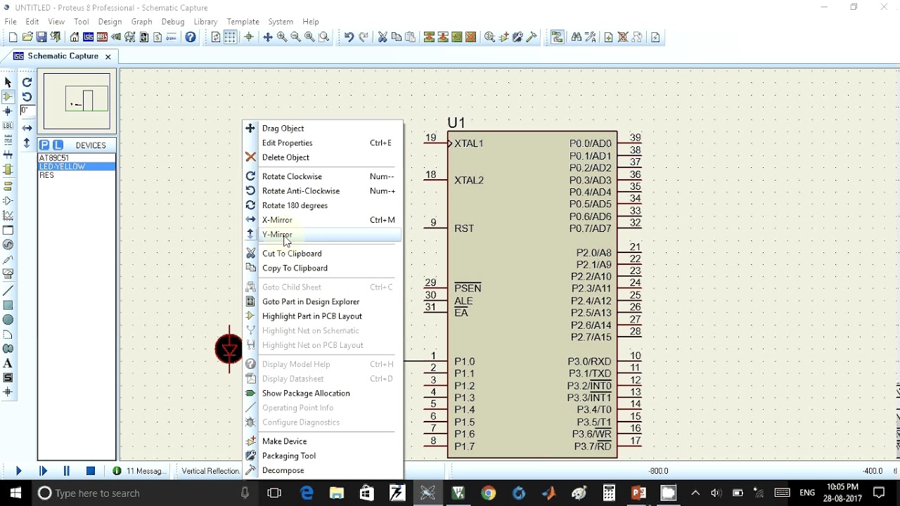 Basic tutorial on Proteus 8 for Microcontroller based Circuits/Systems